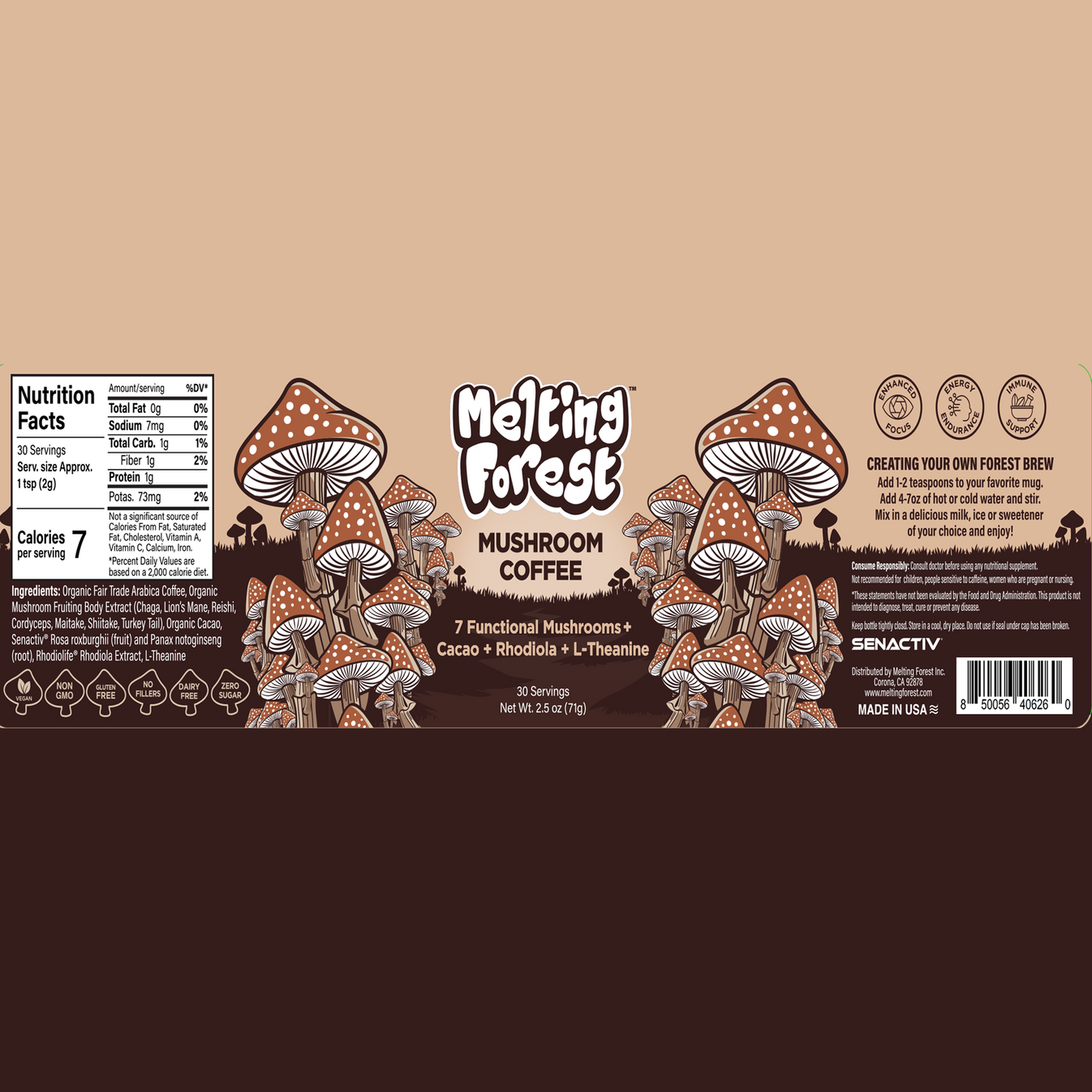 Mushroom Coffee - Adaptogenic Instant Coffee – Melting Forest