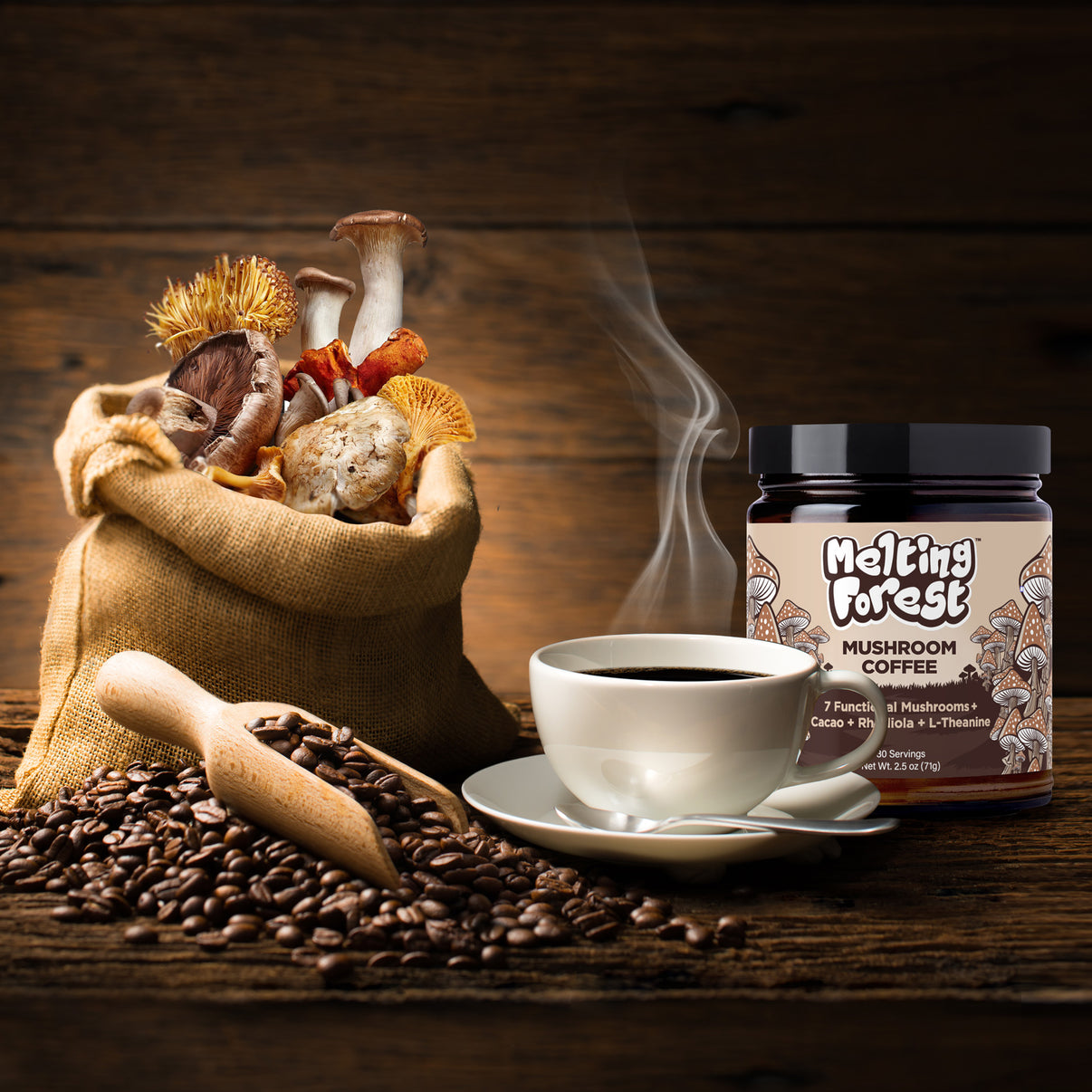 Mushroom Coffee - Adaptogenic Instant Coffee – Melting Forest